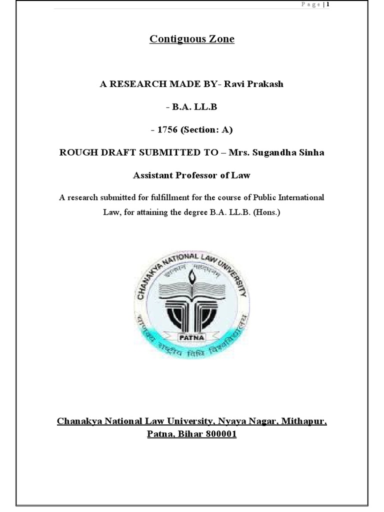 PIL Final Draft | PDF | Territorial Waters | Exclusive Economic Zone