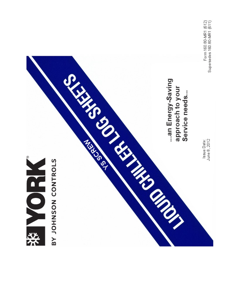 York Chiller Log Sheet | PDF | Heat Exchanger | Heating, Ventilating ...