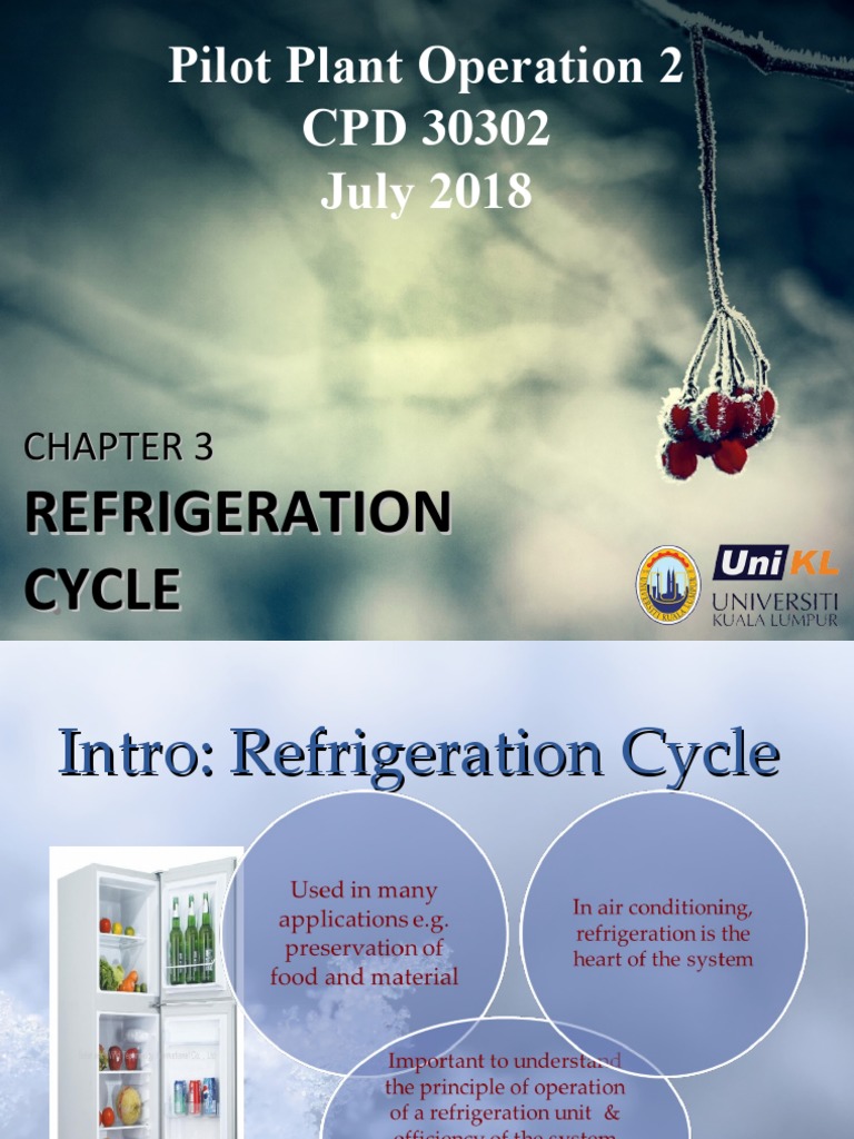 CHAPTER 3 REFRIGERATION CYCLE (Complete Slide) | PDF | Heat | Enthalpy
