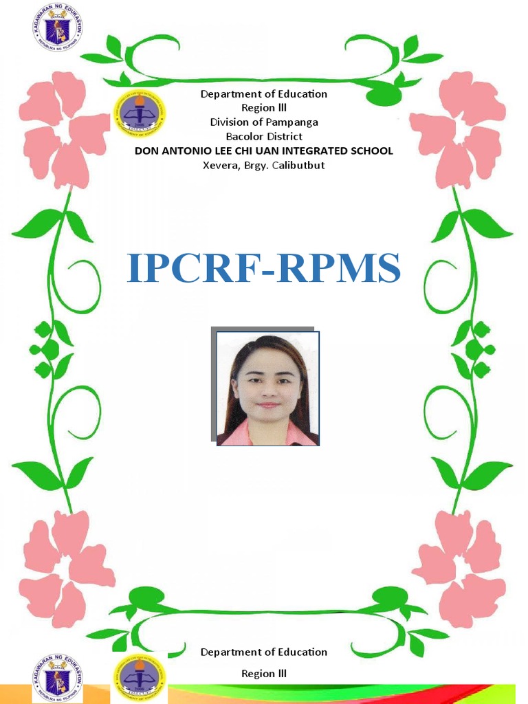 Cover Ipcrf | PDF | Teachers | Applied Psychology