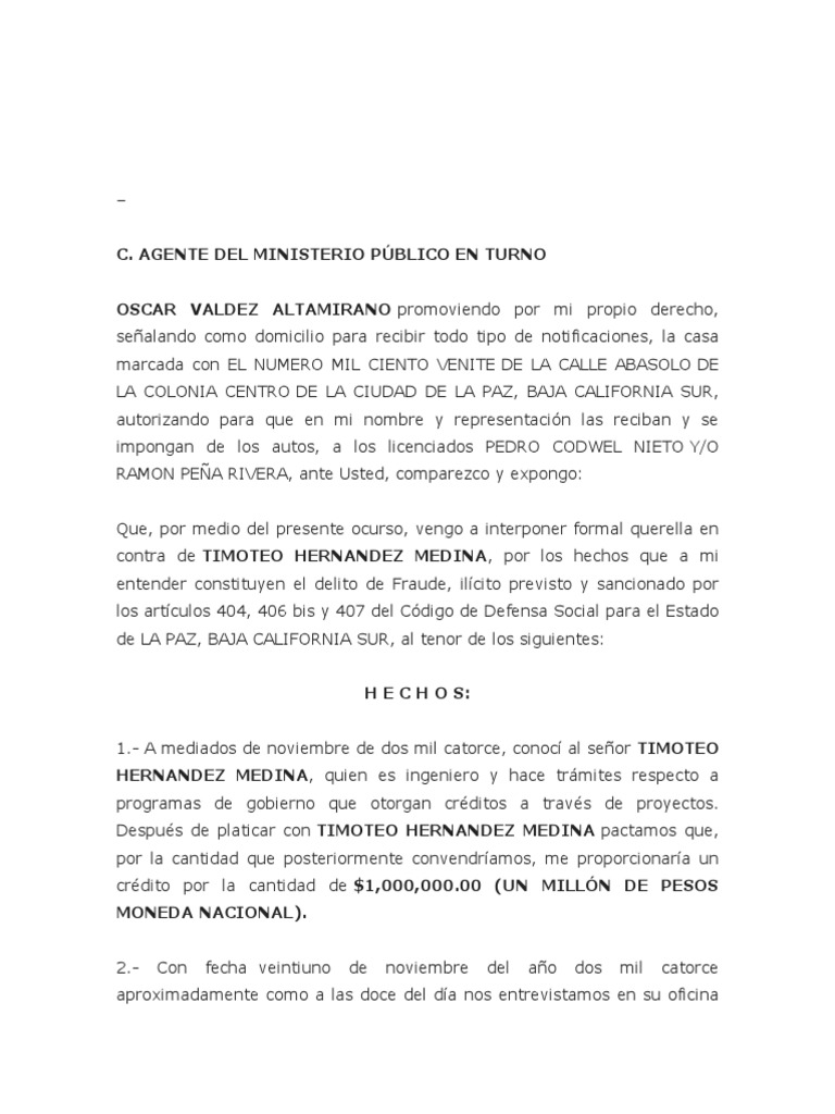 Formato de Denuncia Fraude | PDF | Queja | Gobierno