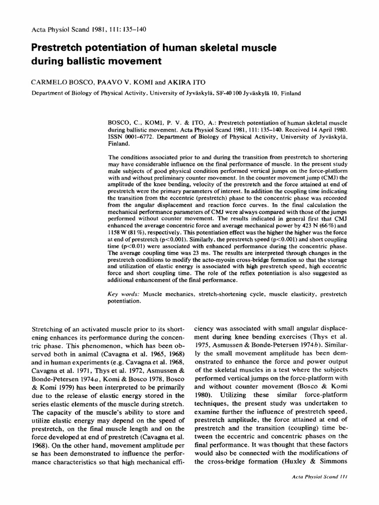 Muscle Performance in Ballistic Movements | PDF | Muscle | Velocity
