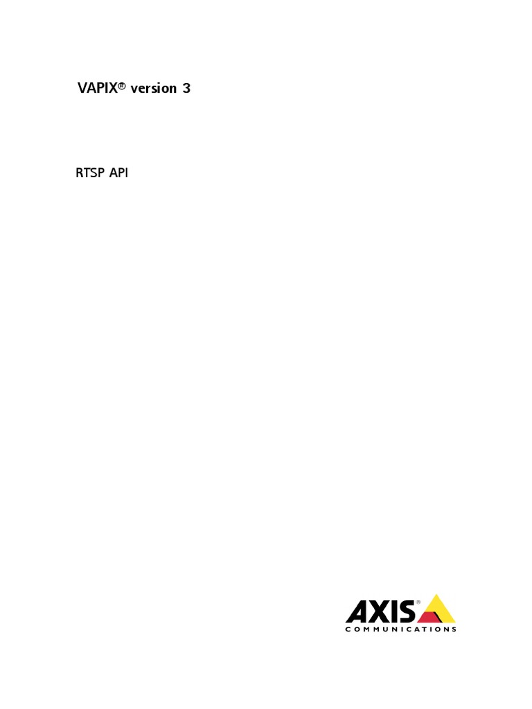 VAPIX® Version 3: RTSP Api | PDF | Application Programming Interface ...