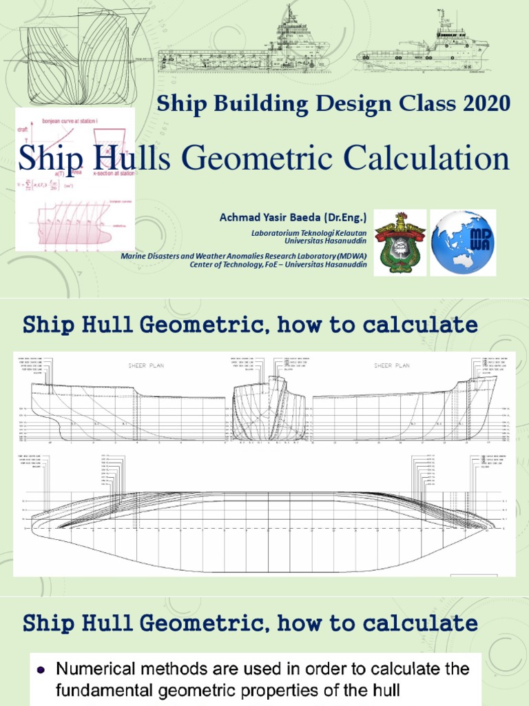 Ship Building Design Class 2020: Ship Hulls Geometric Calculation | PDF
