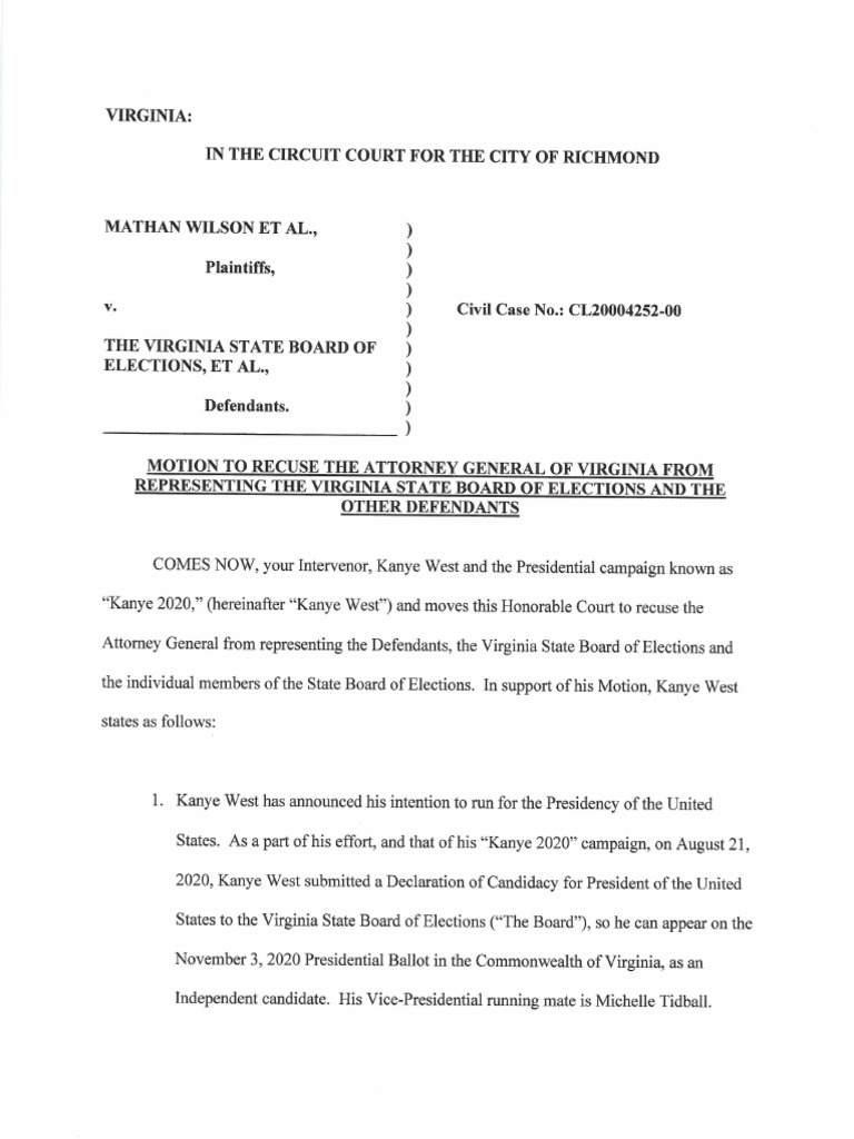 Motion To Recuse | PDF