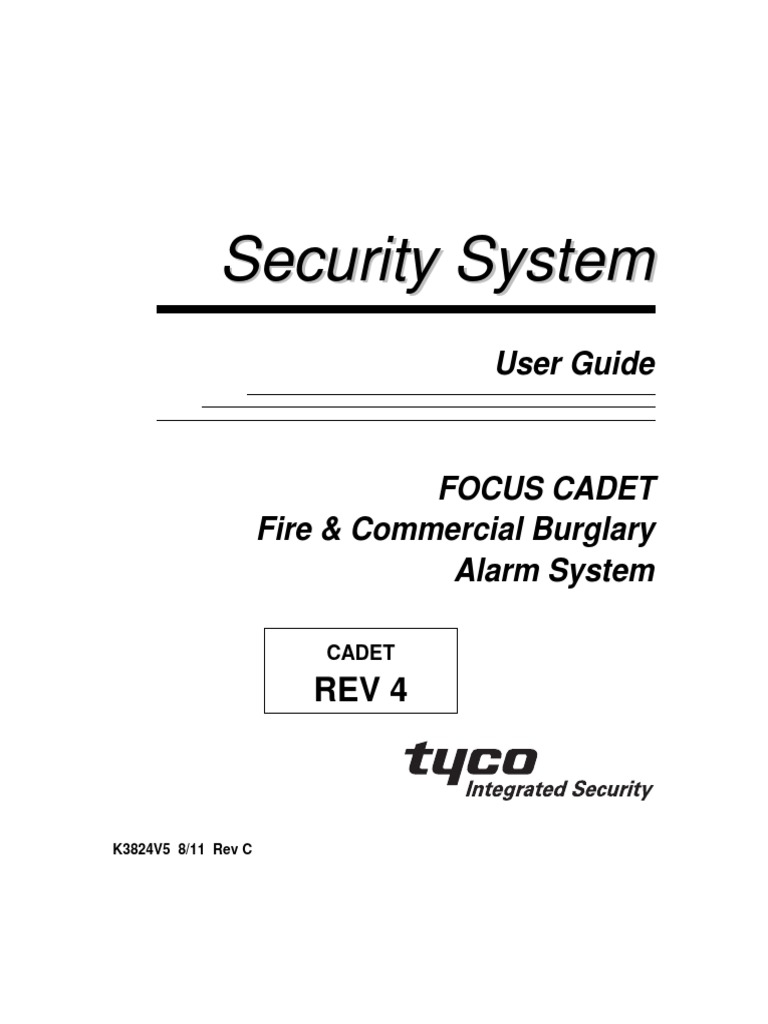 Focus Cadet Users Guide | PDF | Menu (Computing) | Security Alarm