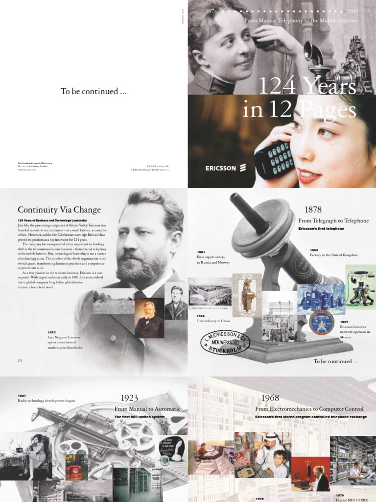 Ericsson - History of Telephony | PDF | Ericsson | Telephone