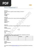 CBSE Class 11 Physics Worksheet | PDF | Friction | Motion (Physics)