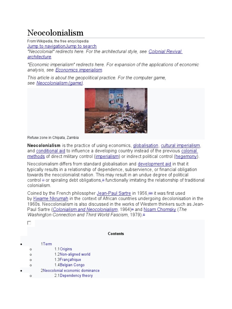Exploring the Concept and Mechanisms of Neocolonialism: A Look at ...