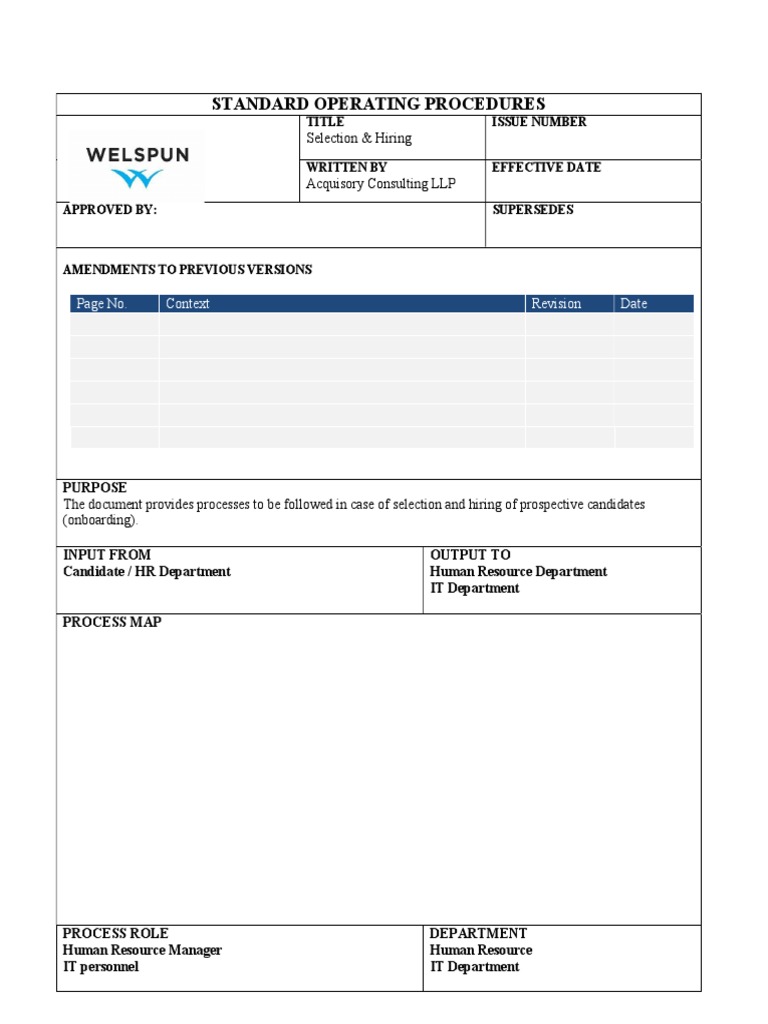 Sop Recruitment | PDF | Human Resource Management | Human Resources