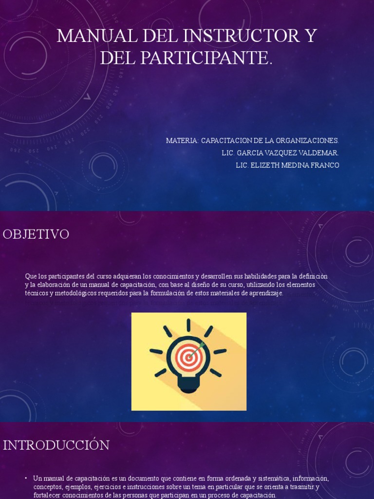 Manual del Instructor de Capacitación | PDF | Bibliografía | Aprendizaje