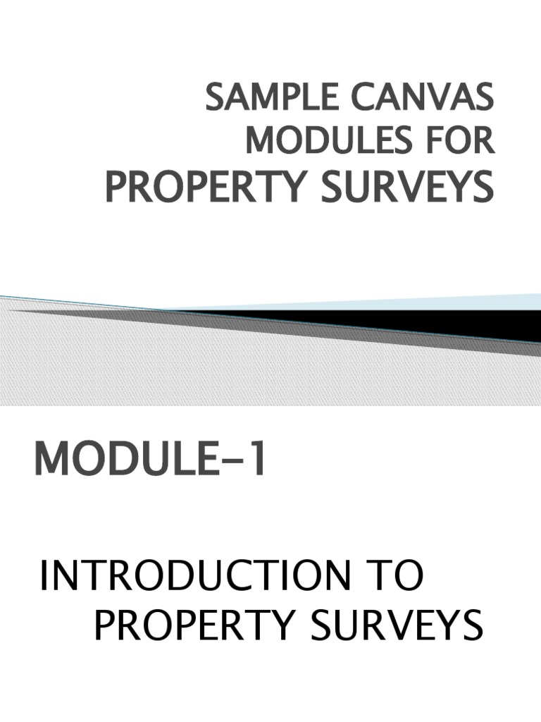 Property Survey Sample Module Making | PDF | Surveying | System