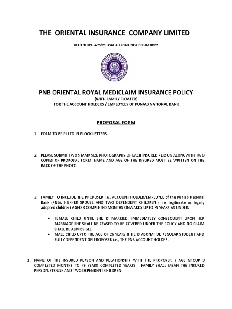 The Oriental Insurance Company Limited | Download Free PDF ...