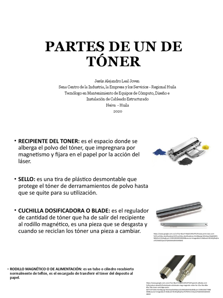 Partes de Un de Tóner | PDF | Trabajo de oficina | Equipo de oficina