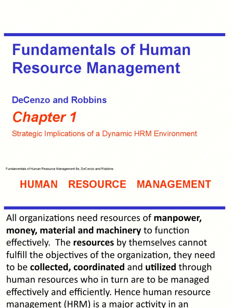 CH 01 | PDF | Human Resource Management | Human Resources