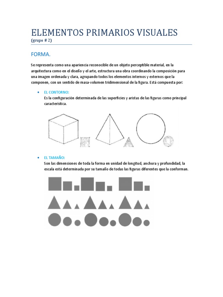 Elementos Primarios Visuales (Forma) | PDF | Percepción visual ...