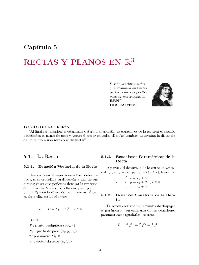 Ecuaciones de Rectas en R3 | PDF | Línea (geometría) | Ecuaciones