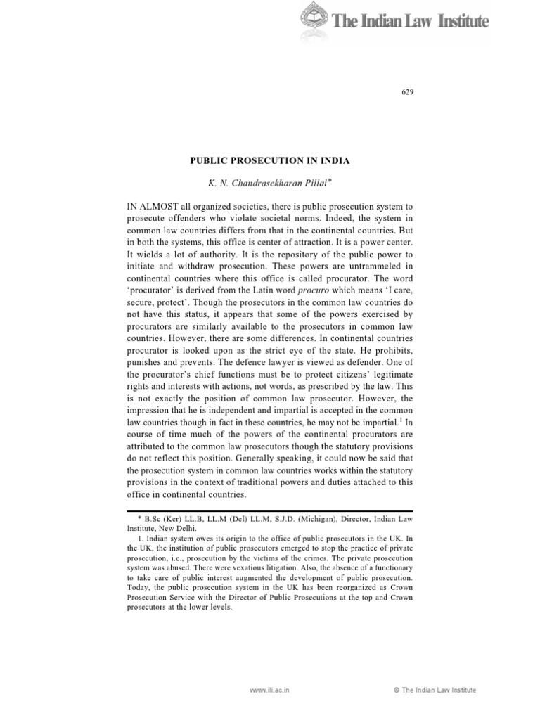 Public Prosecution in India | PDF | Prosecutor | Magistrate