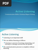 Active Listening Techniques Handout | PDF | Body Language | Communication