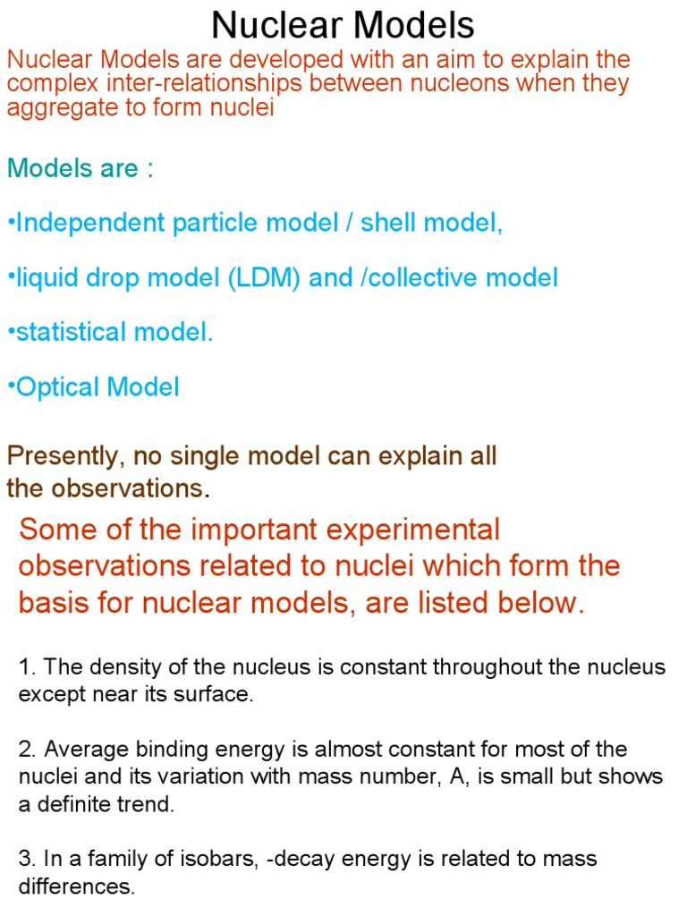 02 Nuclear Models | PDF | Atomic Nucleus | Nuclear Force