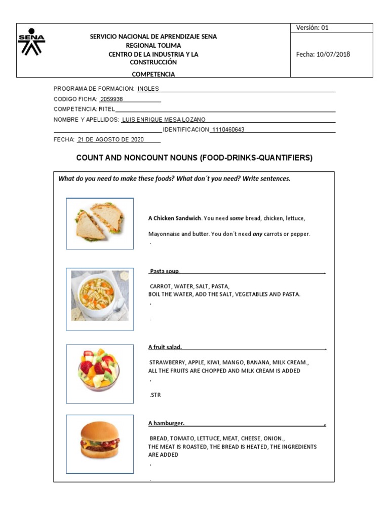 Food Preparation and Ordering Guide | PDF | Salad | Soup