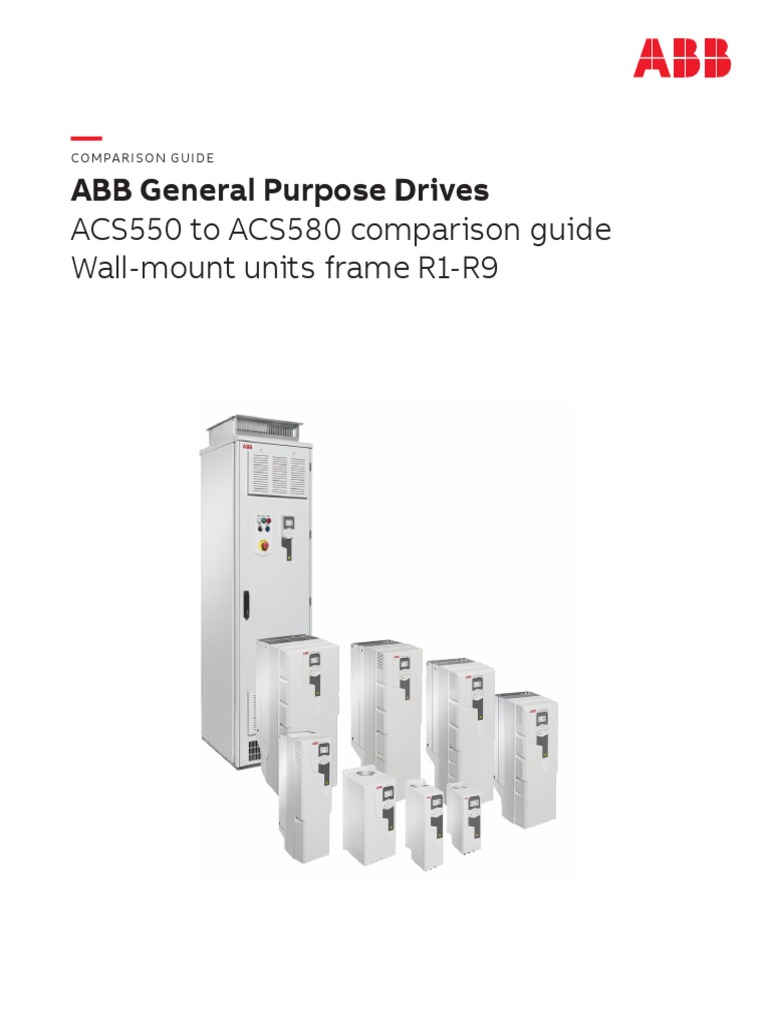 ABB General Purpose Drives: ACS550 To ACS580 Comparison Guide Wall ...