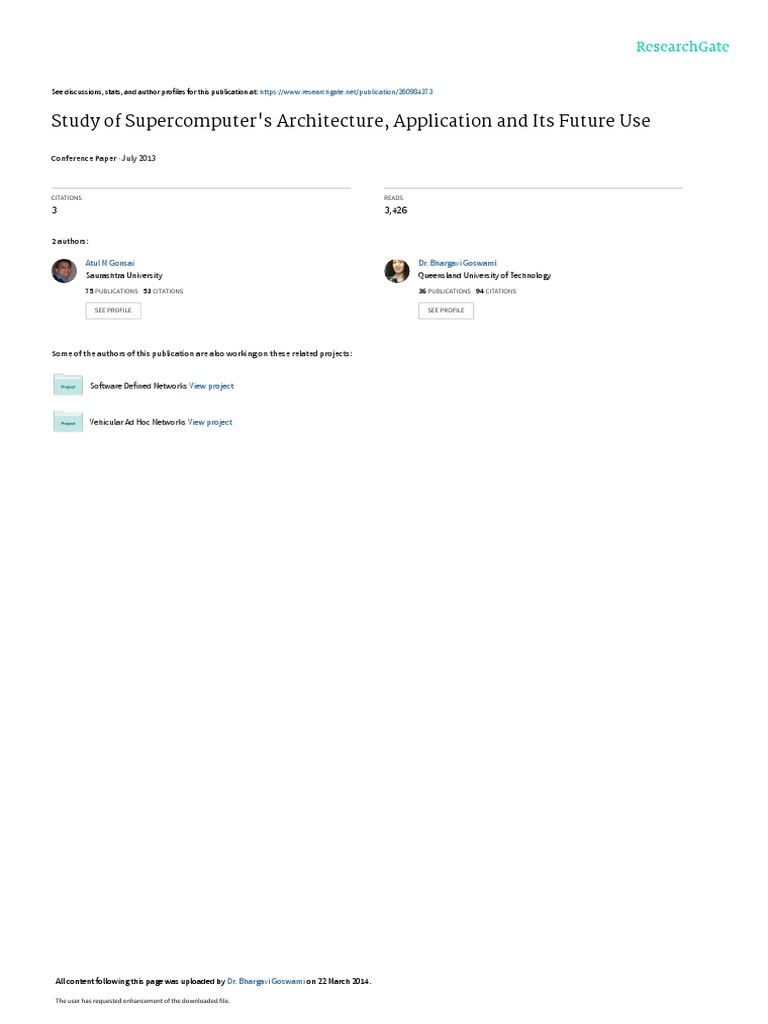 SuperComputerPaper IEEE | Download Free PDF | Supercomputer | Central Processing Unit