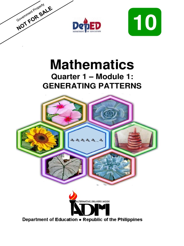 Mathematics: Quarter 1 - Module 1: Generating Patterns | PDF | Sequence ...