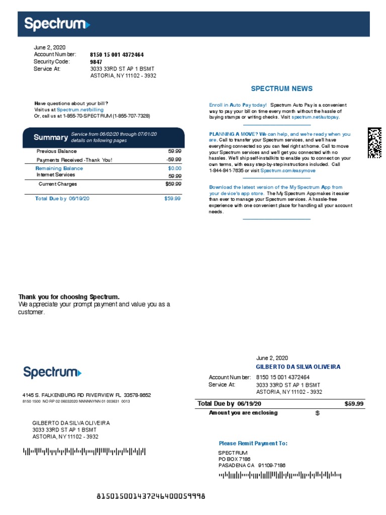 Spectrum News: Enroll in Auto Pay Today! | PDF | Cheque | Payments