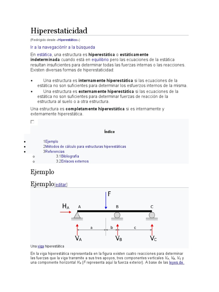 Hiperestaticidad | PDF