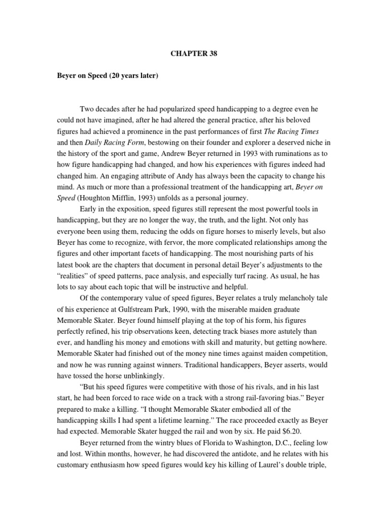 Chapter38 - Both (Horse Racing) | PDF | Sports & Recreation