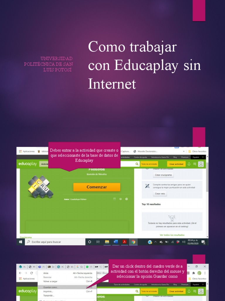 Como Trabajar Con Educaplay Sin Internet | PDF | Informática