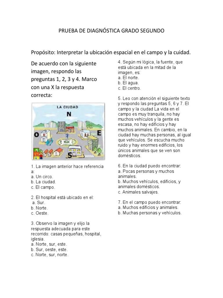 Prueba de Diagnóstica Grado Segundo | PDF | Libros para adolescentes