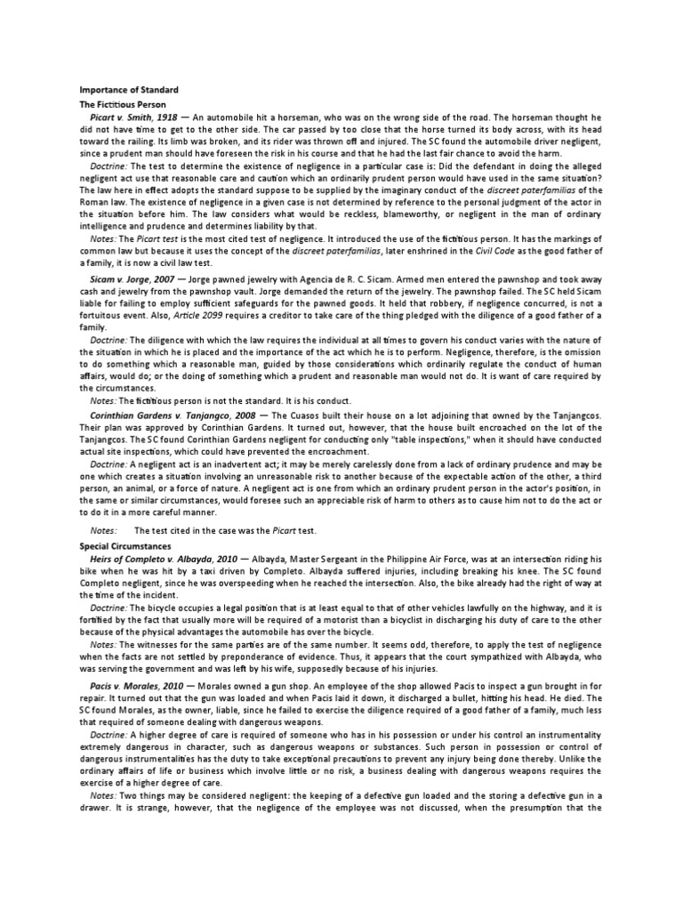 Importance of Standard The Fictitious Person | PDF | Reasonable Person ...