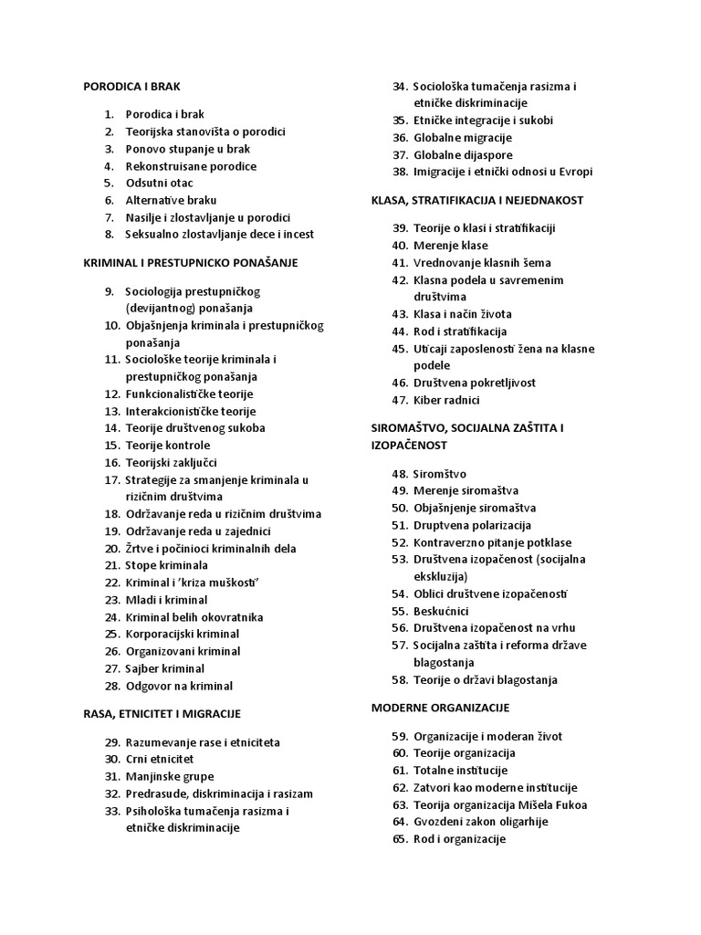 Pitanja Za Ispit | PDF