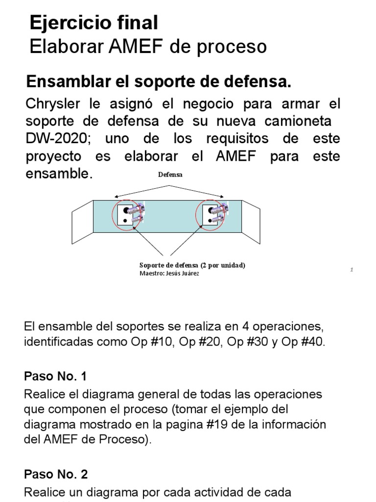 Ejercicio Final de AMEF de Proceso | PDF | Tornillo | Herramientas
