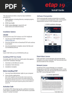 ETAP Install Quick Guide | PDF | Computers | Technology & Engineering