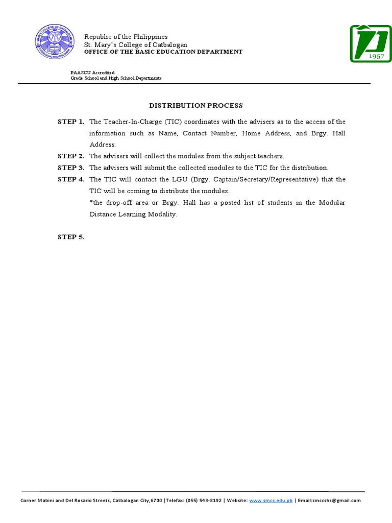 Distribution and Retrieval Process | PDF