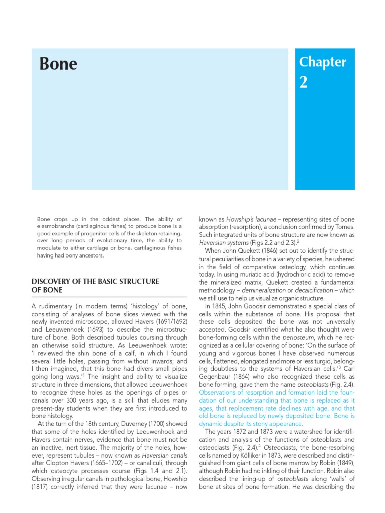 Discovery of The Basic Structure of Bone: Haversian Systems (Figs 2.2 ...