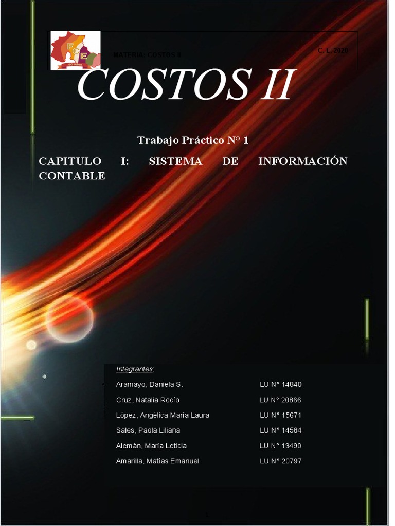 2020 TP #1 de Costos 2 | PDF | Auditoría | Contabilidad