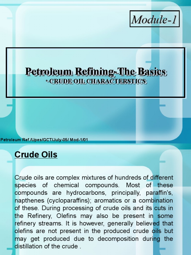 Petroleum Refining-The Basics Petroleum Refining-The Basics | PDF | Petroleum | Sulfur