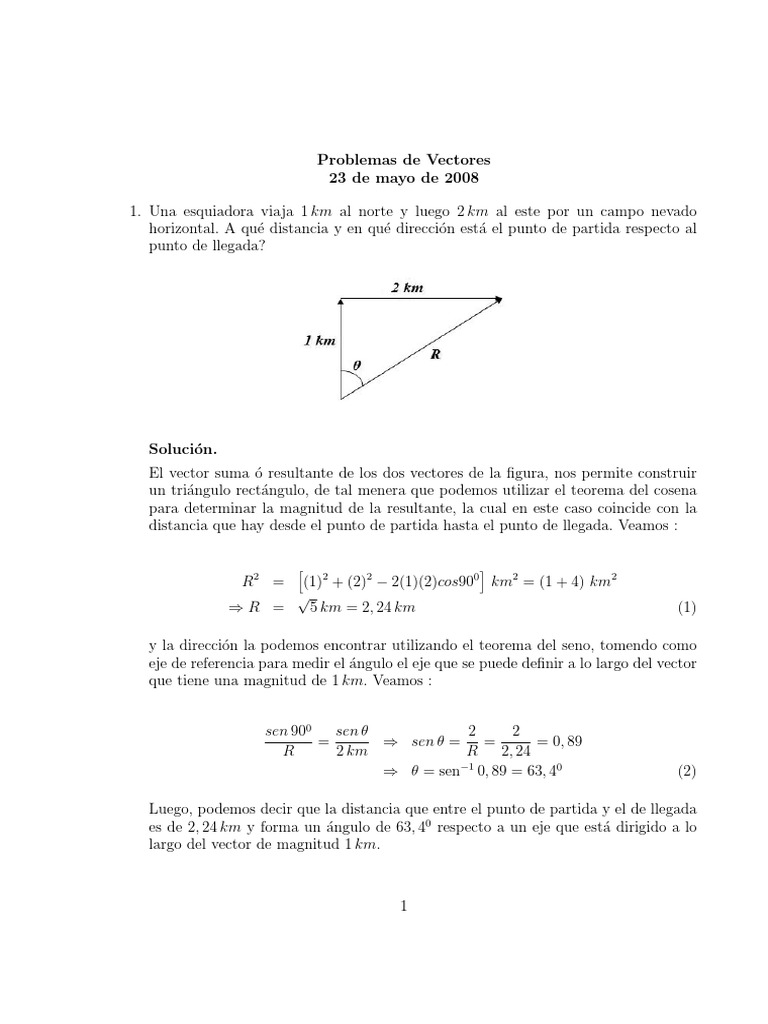 Fisica Vectores | PDF | Vector Euclidiano | Triángulo