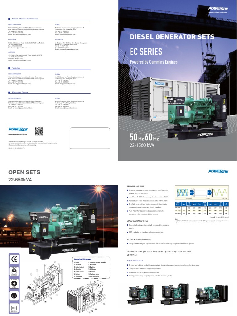 Diesel Generator Sets: Ec Series | PDF | Electric Generator | Engines