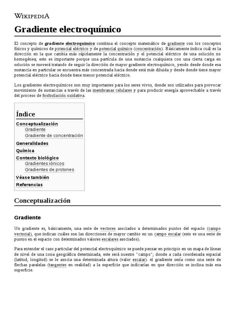 Gradiente Electroquímico | PDF | Biofísica | Química Física