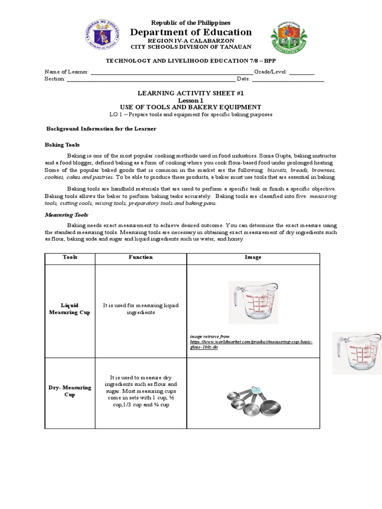 BPP G7-G8 Consolidated LAS With Lecture Sheets | PDF | Baking | Cakes