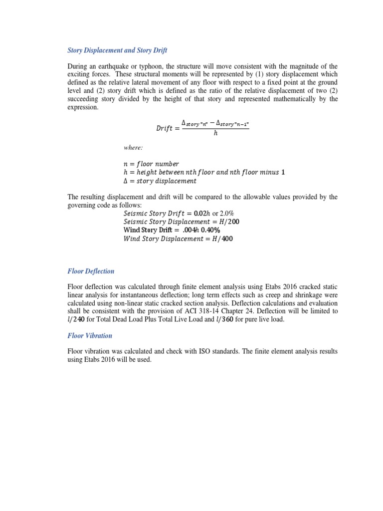 Floor Deflection Formula | PDF