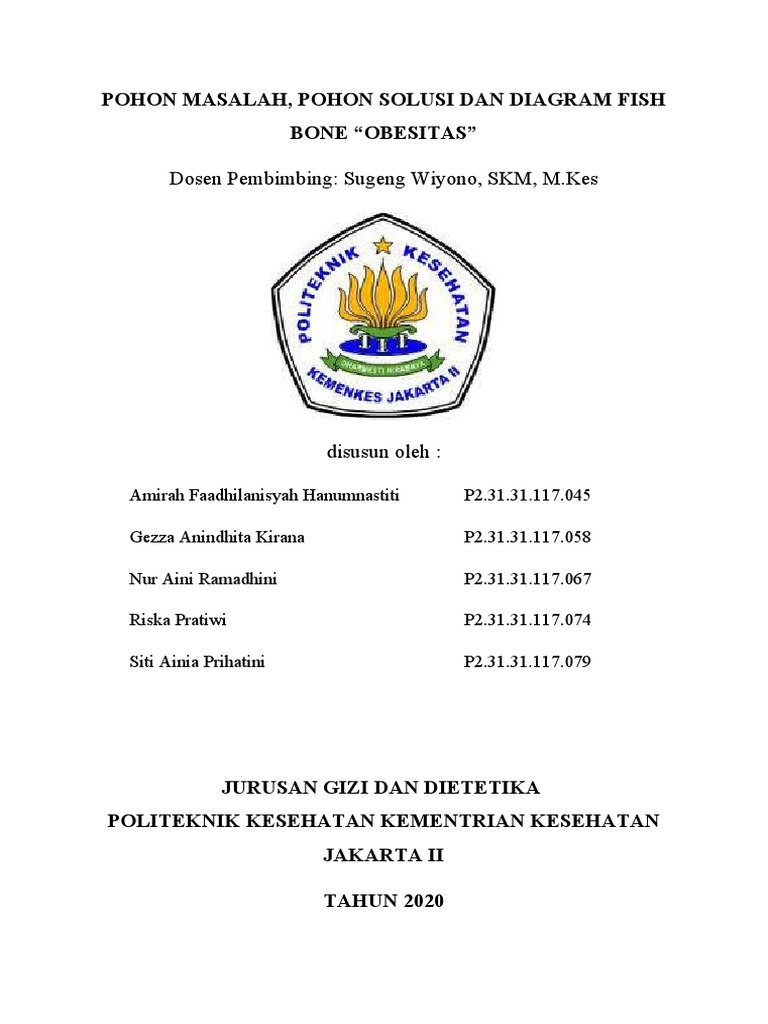 Pohon Masalah, Pohon Solusi, Diagram Fish Bone Obesitas2 | PDF