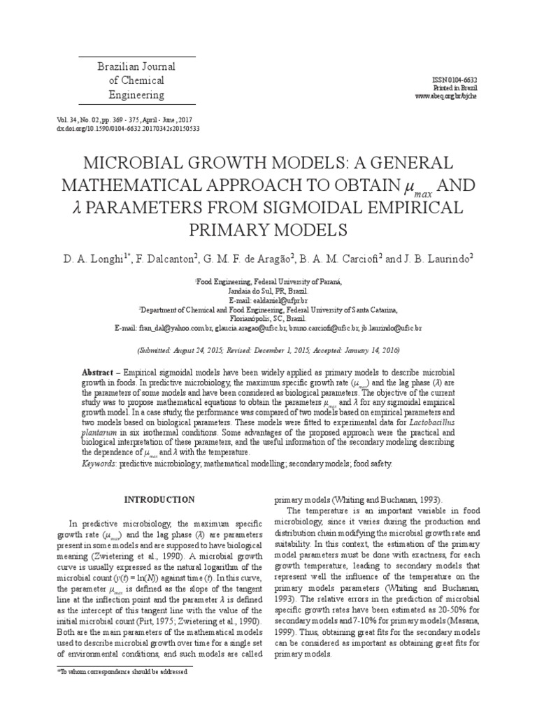 Microbial Growth Models | PDF | Logistic Function | Statistics