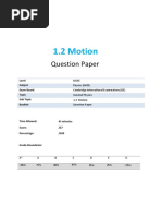 9-1-Forces-And-Motion (Edexcel Igcse) Worksheet | PDF | Speed | Momentum
