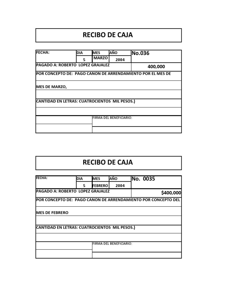Recibo-Caja-Menor DEMANDA | PDF | Derecho